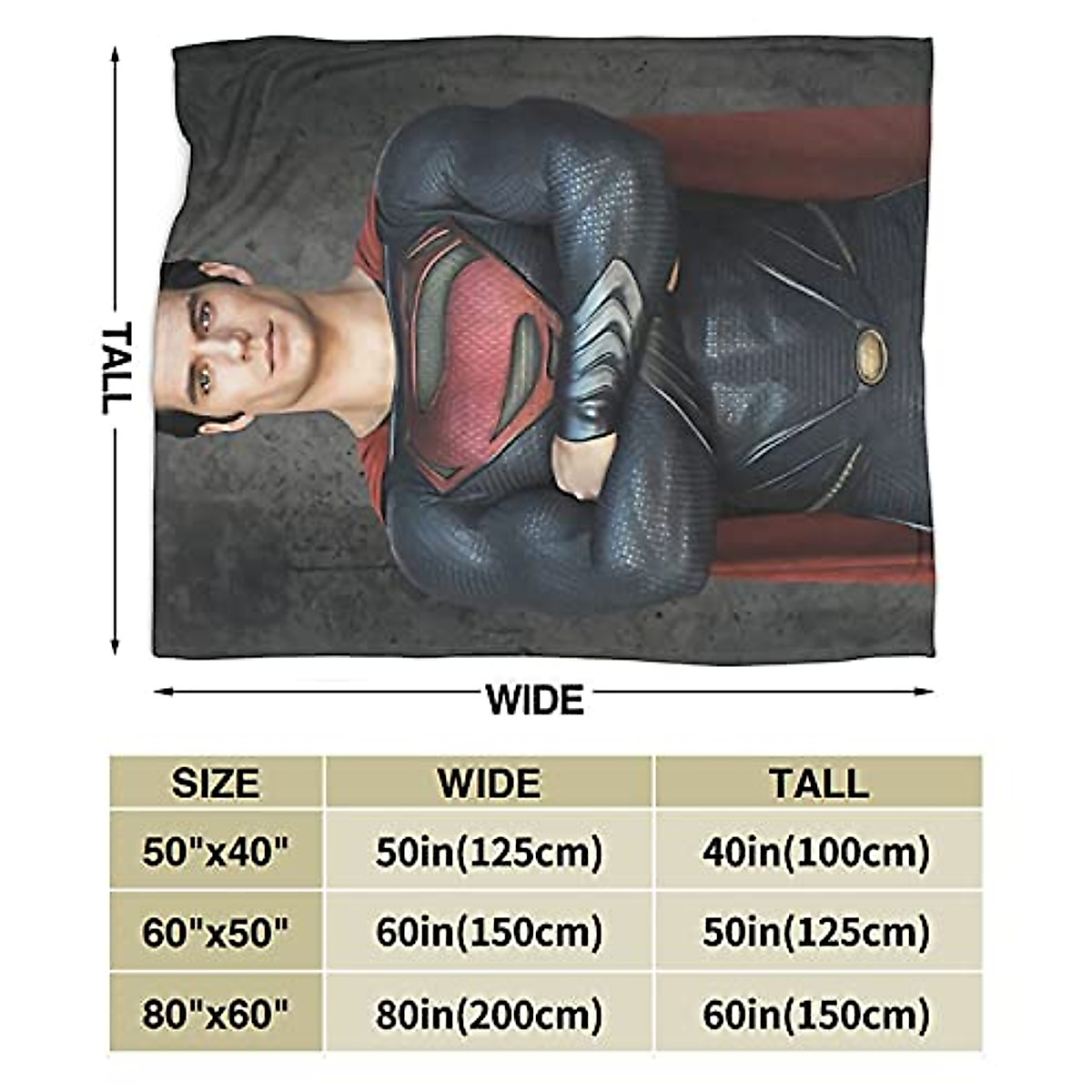 Blanket Henry Cavill Clark Kent Super Soft and Comfortable Fleece Blanket Throw Blanket Picnic Blankets Camping Blanket Beach Blanket for Decoration Bedroom Living Room Yoga (60"x50")