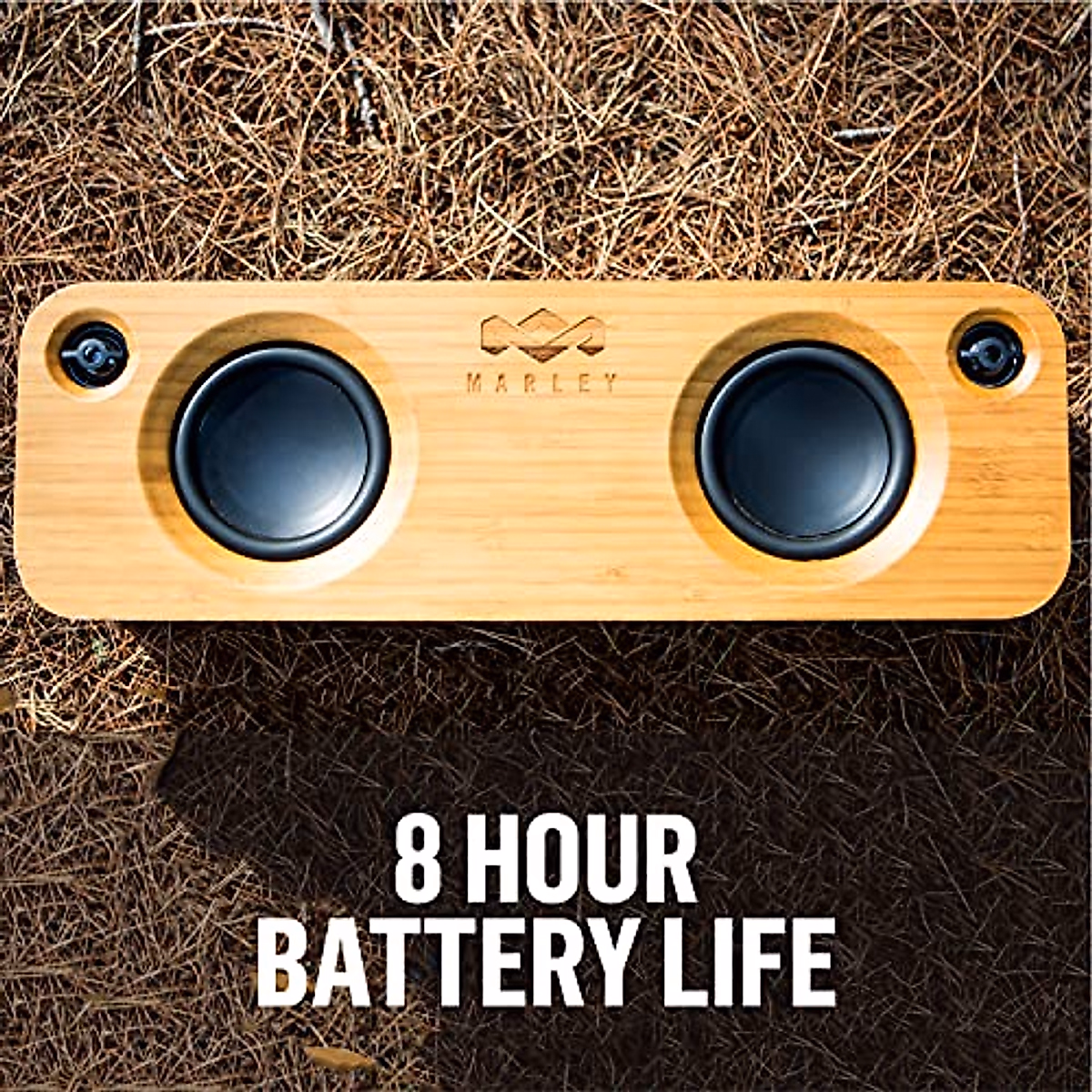 House of Marley Get Together: Portable Speaker with Wireless Bluetooth Connectivity, 8 Hours of Indoor/Outdoor Playtime, and Sustainable Materials, Signature Black