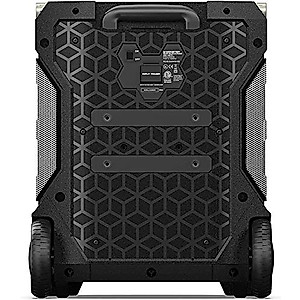 Monster Rockin' Roller 270 Portable Indoor/Outdoor Wireless Speaker, 200 Watts, Up to 100 Hours Playtime, IPX4 Water Resistant, Qi Charger, Connect to Another TWS Speaker (Slate)