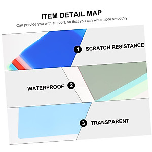 GATHINESS 16pcs Translucent Reading Strip Epoxy Resin Mat Dyslexia Reading Strips Clipboard Plastic A4 Kids Cutting Board - Craft Mat Dyslexia Tools for Kids Tools PVC Clay Test Paper Child