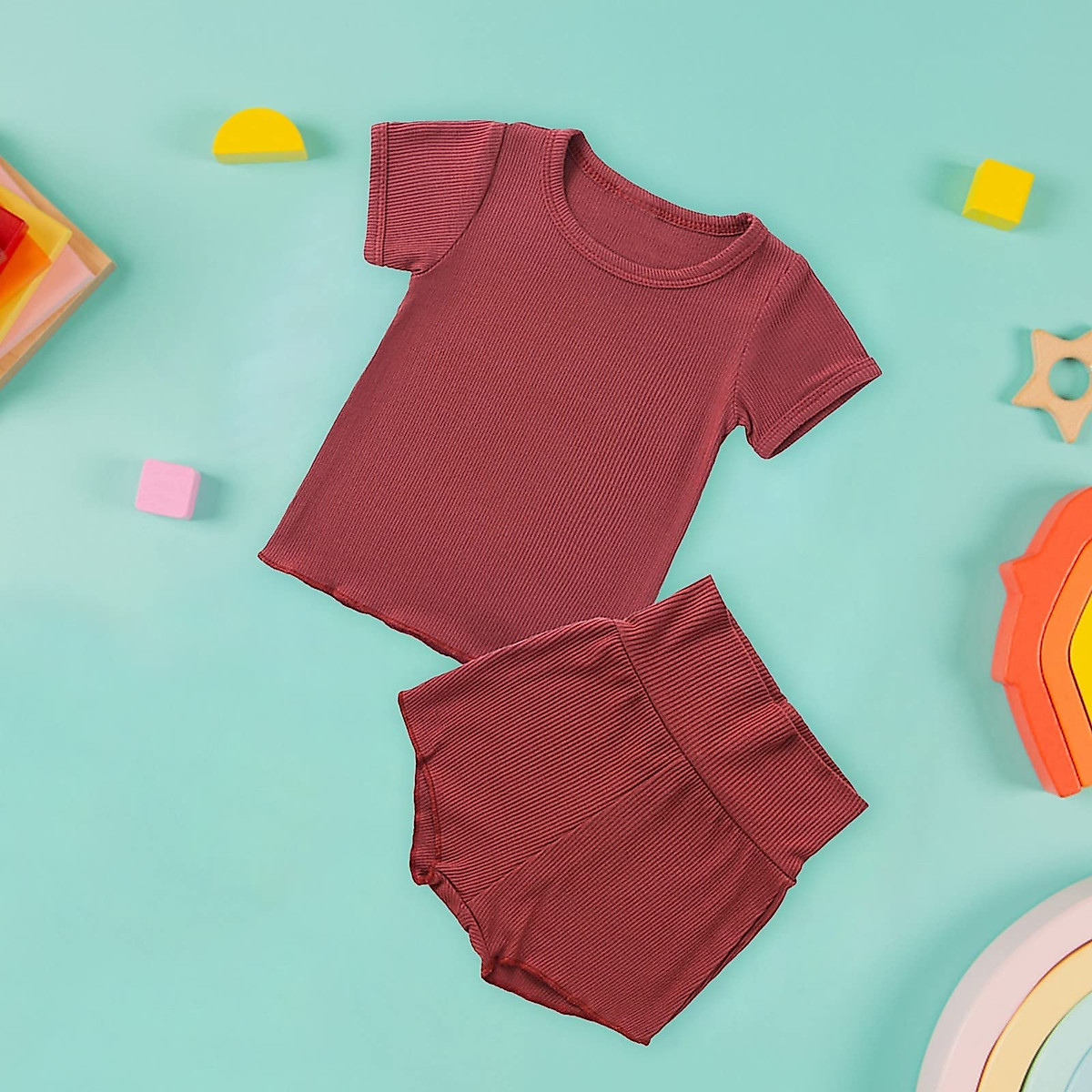 TBUIALL Baby Clothes Toddler Girl Toddler Sports Shirt Ropa De Bebe Elegante Nina 6 Month Birthday Outfit Girl Baby Valentines Day Outfit Boy Infant Girl Long Sleeve Romper (Red, 3-4 Years)