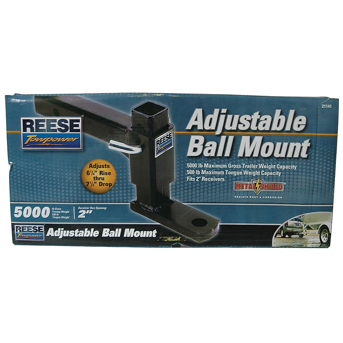 Reese Towpower 21141 Adjustable Ball Mount , Black