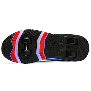 CEIEOE Kids Roller Skates Sneaker with 4 Wheels Colorful LED Sport Shoes Can Charge for Beginner Best Gift More Balanced