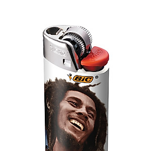BIC Pocket Lighter, Special Edition Bob Marley Collection, Assorted Unique Lighter Designs, 8 Count Pack of Lighters
