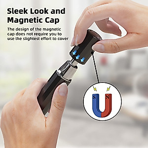 Acorel Nose Hair Trimmer, Professional Painless Battery-Operated Ear and Nose Trimmer Clipper for Man Woman, Portable Pen-Shaped Dual Edge Blades Trimming Tool Easy Cleaning, Black