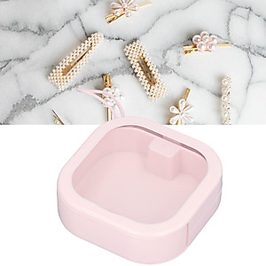 Clear ABS drawer for small transparent containers with push switch Pink