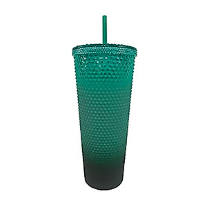 Starbucks Green Gradient Studded Acrylic Tumbler Fall Winter Holiday 2022 (24 oz - Venti)