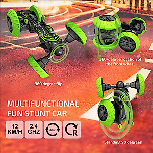 PP PICADOR Remote Control Stunt Cars Double Sided 360°Rotating, 2.4 GHZ Remote Control Crawler Toy Gift for Kids Boys Girls, Include Battery