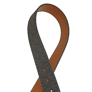 Michael Kors Womens Reversible MK Logo Belt Brown/Brown (S)