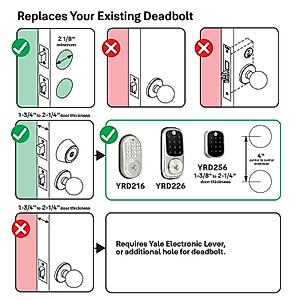 Yale Assure Lock - Keypad Door Lock in Bronze, Keypad with Key