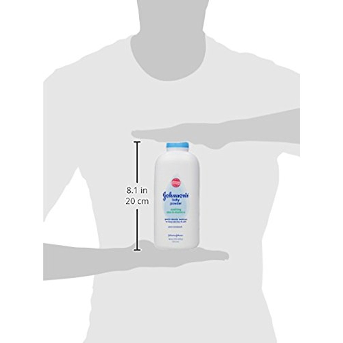 Johnson's Baby Powder with Naturally Derived Cornstarch Aloe & Vitamin E, Hypoallergenic, 22 oz