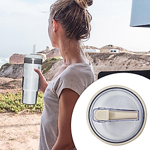 40 OZ Tumbler Lid Replacement Fit for Stanleys Cup, Clear Replacement Lids Fit for Stanleys Travel Tumbler, Spill Proof Splash Resistant Sliding Covers for Stanleys Tumbler and More Mugs