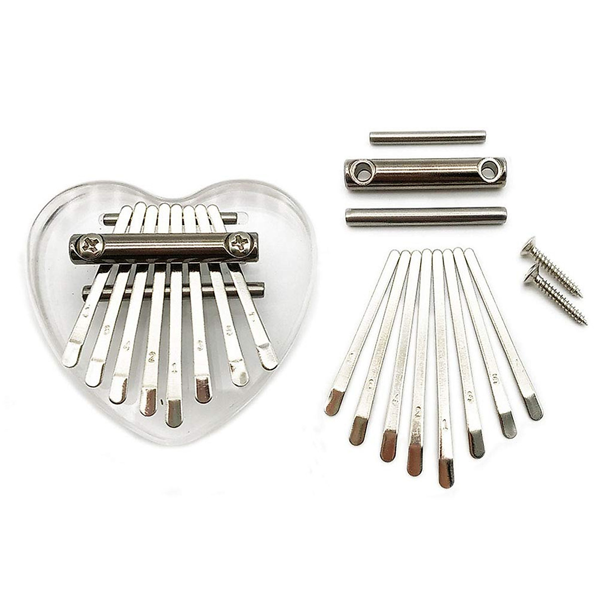 Jiayouy Kalimba Thumb Piano 8 Keys Bridge Saddle Hardware Pack for Kalimba Thumb Piano DIY Replacement Part Accessory
