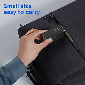 HTC 65W USB C Wall Charger, 3 Ports GaN PD Fast Charging Block Compact Foldable USB C Charging Station Power Adapter Plug for Laptop MacBook Pro/Air, iPhone 13/Pro/Max, Galaxy, iPad, and More