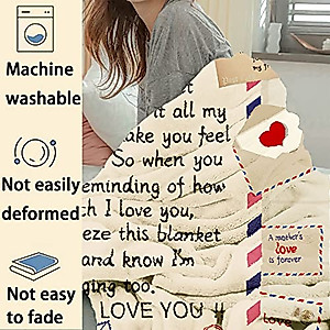 Valporia Gifts for Mom from Daughter/ Son Mom Gifts for Birthday from Husband Presents for Mom Who Has Everything Fuzzy Fleece Blanket with Letter Warm Soft