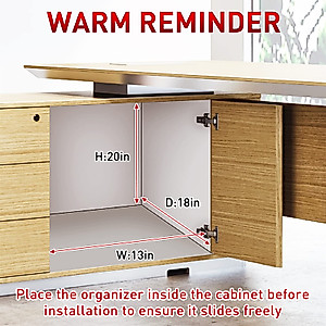 Tksrn Pull Out Cabinet Organizer, Heavy Duty Slide Out Pantry Shelves Sliding Drawer Storage for Kitchen, Bathroom, Home, 12.4" W x 16.5" D, Wire Frame, Chrome Finish