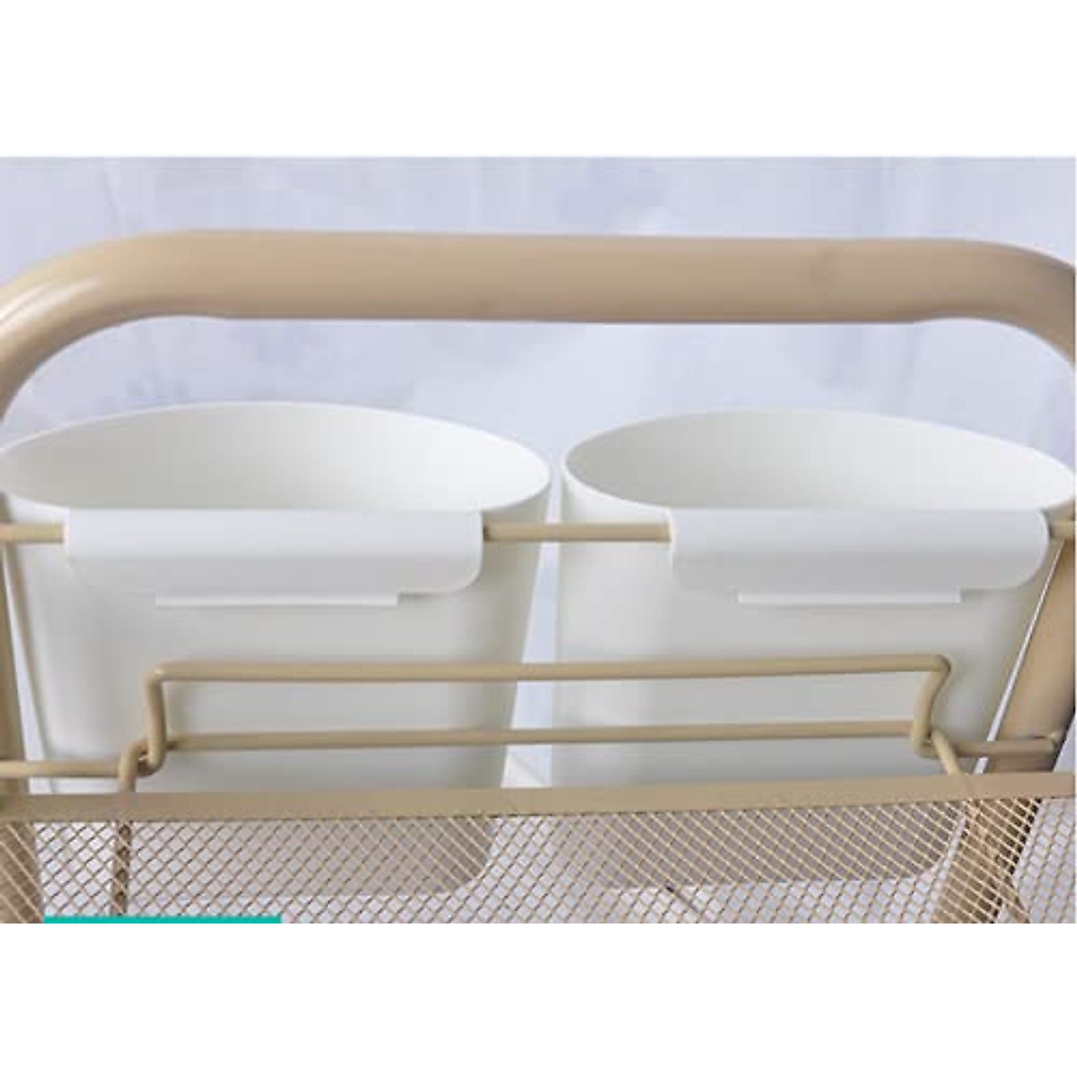 4Pcs Hanging Cup Holder,Rolling Cart Accessories,Plant Containers,Hanging Flower Pots,Space Saver,Storage Bucket,Pencil Holder,Make Up Pencil Holder Office,Kitchen Wall Organizer Decor (Black)