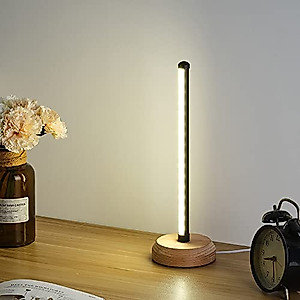 ANLAIBO Modern Led Wood Table Lamp, 3-Color Temperature Bedside Lamp,Bedroom Bedside Night Light, Dimmable Led Lighting, Creative Home Decor, Unique House warmging Gift