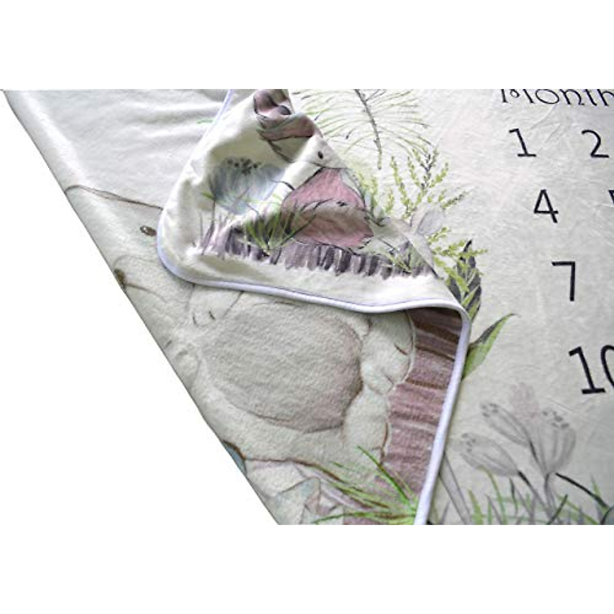 Woodland Friends Double Sided Baby Milestone Monthly Blanket, Forest Photo Prop Boy & Girl, Large Soft 310 GSM Fleece Blanket for Animal Nursery and Baby Registry/Shower
