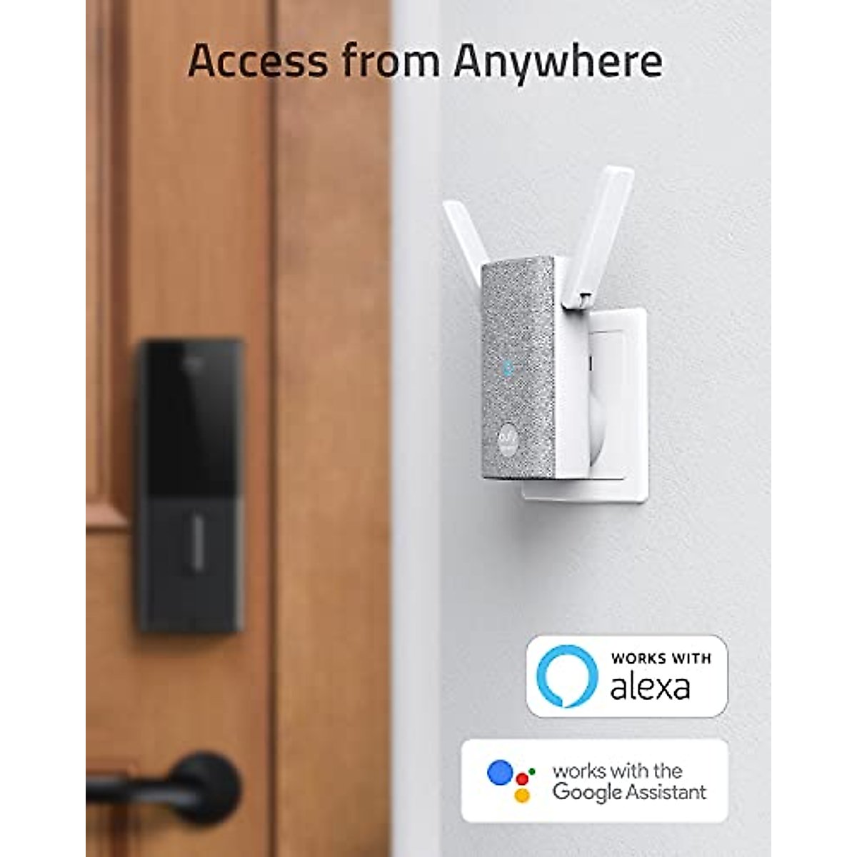 eufy Security Smart Lock Touch, Remotely Control with Wi-Fi Bridge, Fingerprint Keyless Entry Door Lock, Bluetooth Electronic Deadbolt, Touchscreen Keypad, BHMA Certified, IP65 Weatherproof