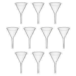 EISCO 10PK Filter Funnels, 3" - Polyethylene Plastic - Resistant to Acids & Alkalis - Great for Laboratory, Classroom or Home Use