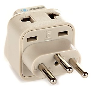 OREI US to Switzerland Plug Adapter -Switzerland Travel Adapter - Type J - Universal 2 in 1 - CE Certified - RoHS Compliant - Beige (DB-11A)