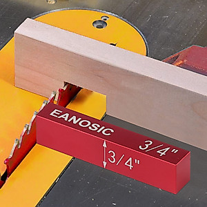 EANOSIC Setup Blocks Height Gauge Set, 15pcs Precision Aluminum Setup Bars for Router and Table Saw Accessories Woodworking Set Up, Bars Include Laser Engraved Size Markings