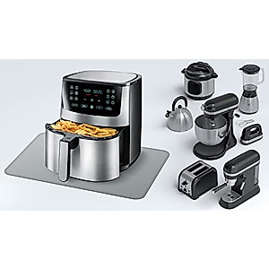 FLASLD Heat Resistant Mat for Air Fryer Site on, Fireproof Silicone Mats for Kitchen Counter, Countertop Protector, No-slip and Waterproof (16"X24", Gray)