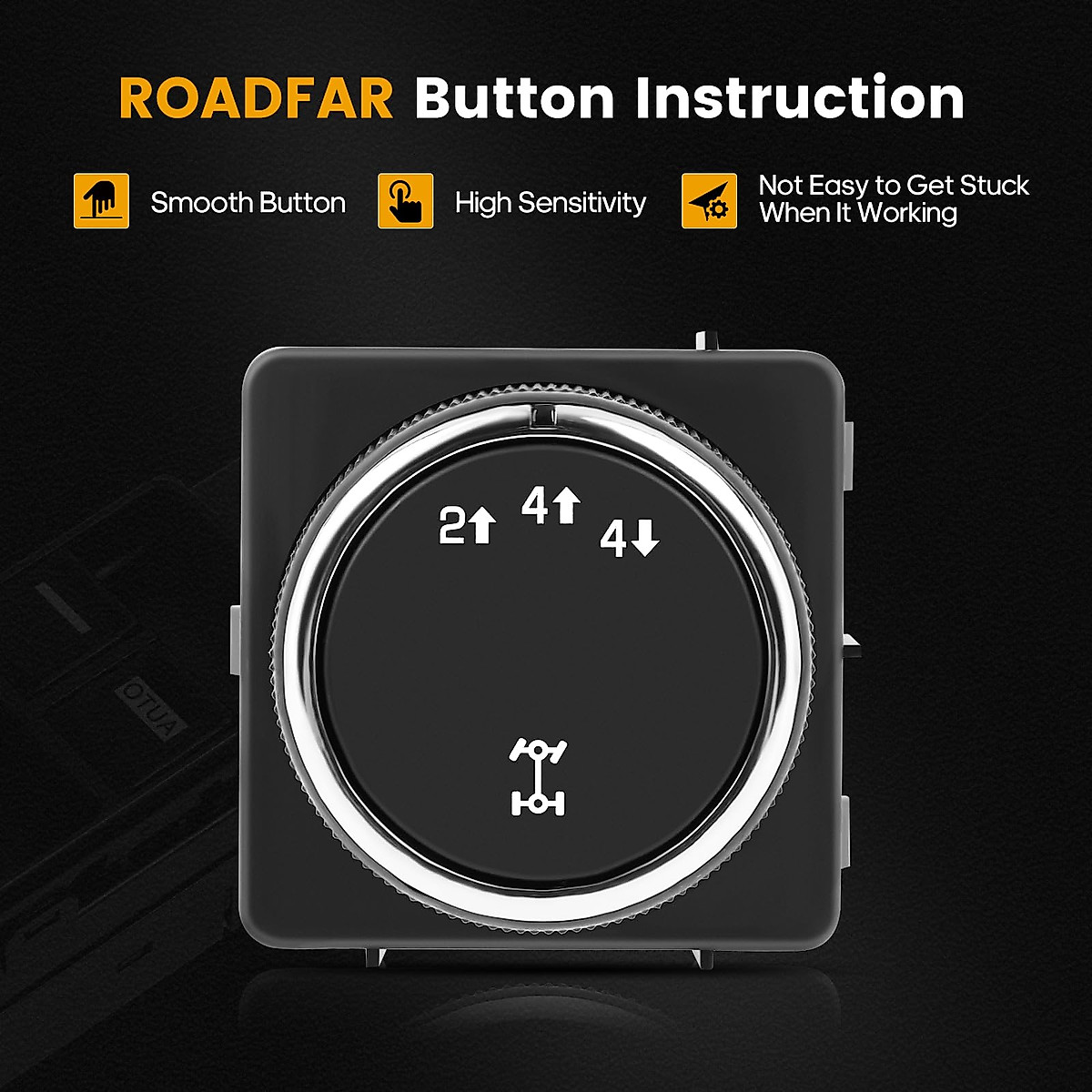 ROADFAR 4WD Wheel Drive Switch Fits 2008-2013 For Chevrolet Silverado & For GMC Sierra Series 15913725 20972859 20977289 25878426 1S12198 SW9278