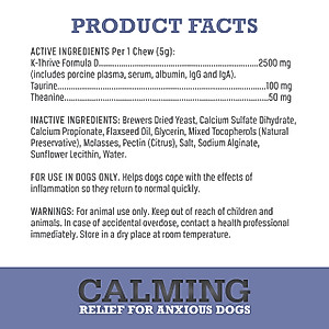 WINPRO | Calming Chews for Dogs, Plasma-Powered for Dog Anxiety Relief, Fast Acting Dog Relaxing Treats for Stress and Anxiety, All Breeds and Sizes, 60 Count, Made in USA