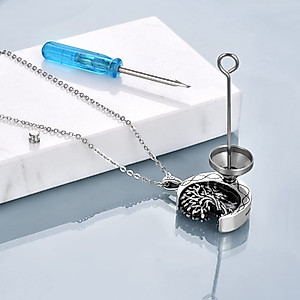 ONEFINITY Tree of Life Urn Necklaces for Ashes Sterling Silver Celtic Knot Moon Tree of Life Cremation Jewelry for Ashes Memory Jewelry for Women Men