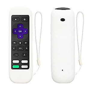 kwmobile Case Compatible with Roku Ultra Remote 2022 Case - Soft Silicone Cover for Remote Control - White