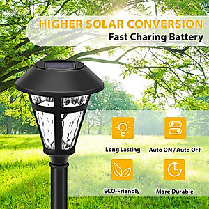 TWINSLUXES 12 Pack Solar Pathway Lights Outdoor,Color Changing Waterproof Garden Lights,LED Landscape Path Lighting Up to 12 Hrs Long Auto On/Off Dusk to Dawn for Sidewalk,Lawn, Patio, Yard…
