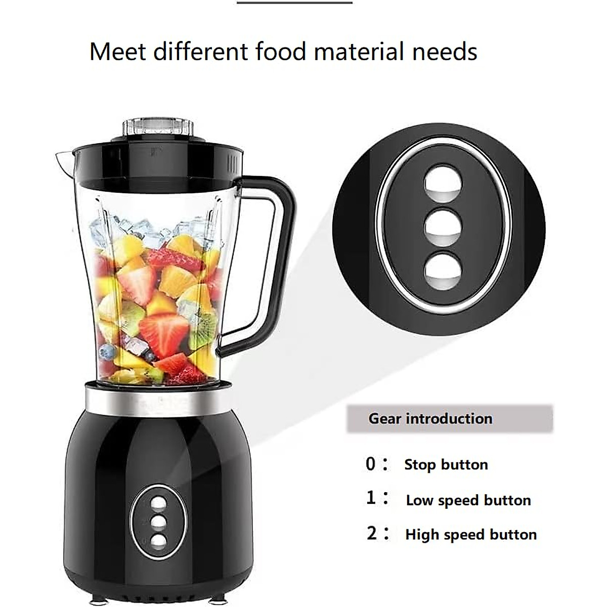 600W 4-in-1 Multifunctional Food Processor,Countertop Smoothies Blenders,Coffee Grinder,Meat Grinder,Baby Food Maker,Mixer Grinder for Meat,Vegetables,Fruits,Beans,Ice Crusher with 6 Blades 61OZ 1.8L