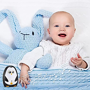 TimeFlys Audio Baby Monitor QQ Portable, Two-Way Talk, Long Range up to 1000 ft, Temperature Monitoring and Warning, Lullabies, Vibration, LCD Display, 1 Adaptor, 1 Set of Rechargeable Batteries