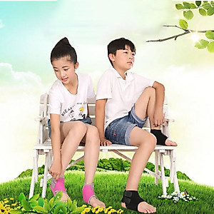 Girls Boys Ankle Support Brace Adjustable Compression Ankle Tendon Sleeve Strap Foot Support Stabilizer Wrap Protector for Outdoor Sports Ankle Sprain Injuries Recovery