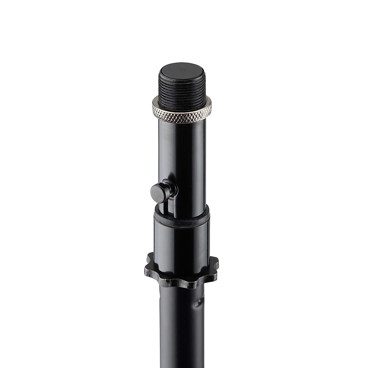 On-Stage QK-2B Quik-Release Mic Adapter (For Quick, Easy Microphone Interchange, Screwless Mount with Push-Button Release and Click-Together Connection, 5/8"-27 Threading, Shock Absorbent, Black.