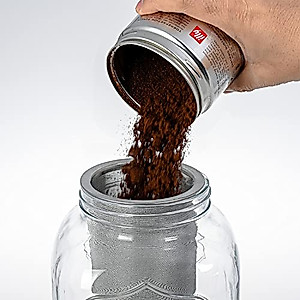 Hyperspace Cold Brew Pitcher, Cold Brew Maker, 1 Gallon Iced Coffee Maker, Cold Brew Mason Jar, Ice Tea Thick Glass Carafe with 3rd Generation Stainless Steel Mesh Filter