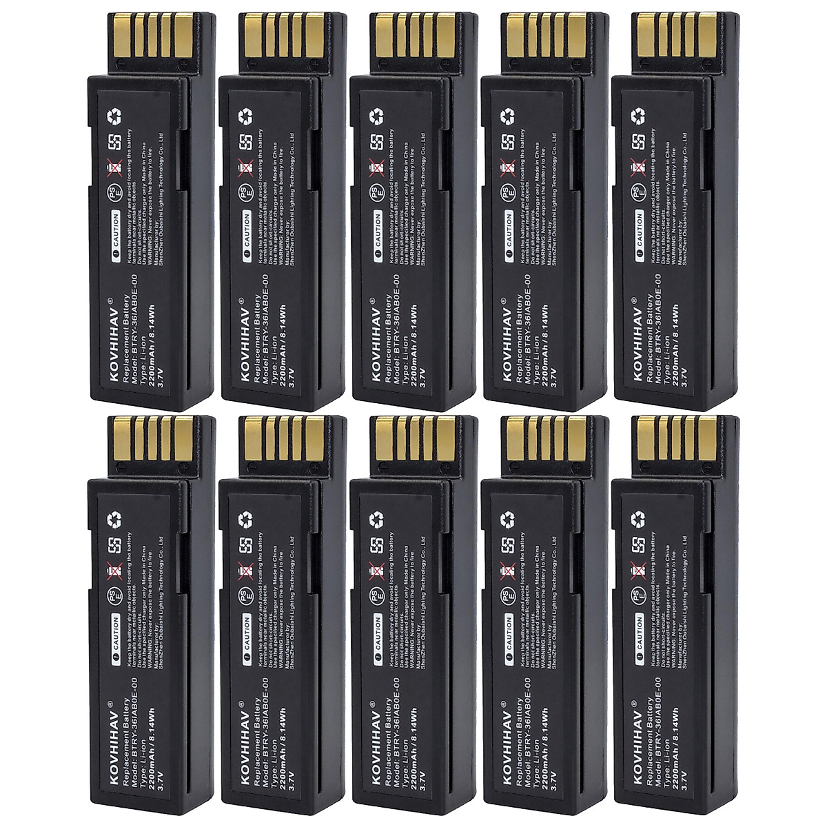 9-Pack Upgrade 3600 Series Barcode Scanner Battery for DS3600 Series LI3600 Series LS3600 Series