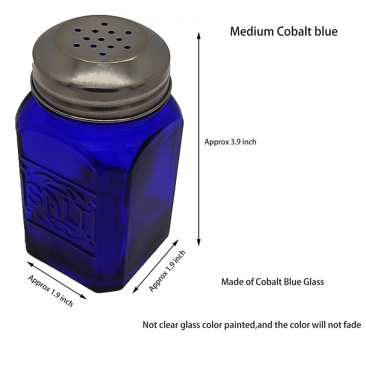 Kerixi Vintage Salt and Pepper Shakers (Blue, Medium)