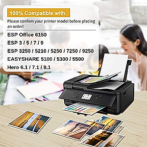TacTink Compatible Kodak 10B 10C Combo Ink Cartridges Replacement for Kodak 10 XL to Use with Kodak ESP3250 ESP5250 EasyShare5100 5300 5500 ESP3 ESP5 ESP7 ESP9 Hero 7.1 9.1 Printers (3 Black, 1 Color)