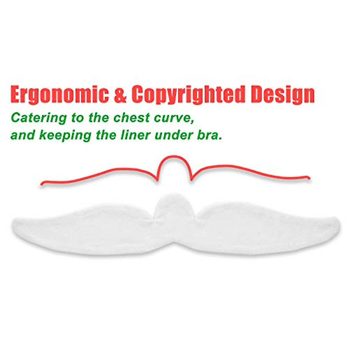 Brushed Cotton on Both Sides - Bra Liners for Sweating Rash Boob Sweat Liner Cotton Pads – 3PCS White