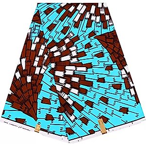 Vkceeool African Print Fabric Ankara Traditional Wax Fabric Dashiki Cloth Fabric 1 Yard (Fabric-A02)