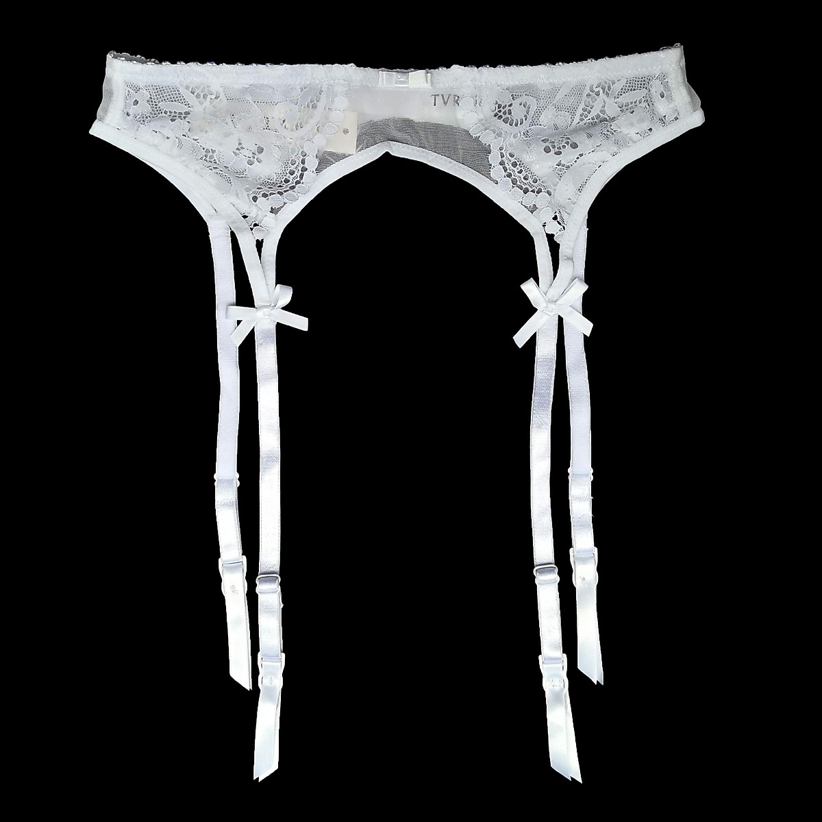 TVRtyle Women’s White Metal Clips Sexy Garter Belts for Stockings S512 (X-Large, White)