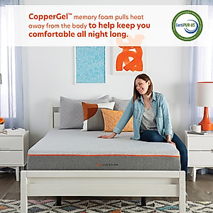 Craft & Trade 8-Inch Risewell Memory Foam Mattress, Bed-in-a-Box, CopperGel Cooling, CertiPUR-US Certified, Twin XL, 100 Night Trial