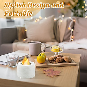 6 Pieces Tabletop Fire Pit Kit, Indoor Fire Pit Portable Smores Maker Table Top Fire Pit Bowl Tabletop Fire Bowls and 5 Pcs Marshmallow Roasting Sticks for Home Outdoor Indoor Patio Balcony Decor