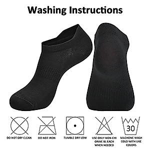 Women Casual Athletic Ankle Socks,6 Pairs Cushioned Breathable No Show Socks Soft Low Cut Socks for US Size 6-10 (black(6 pairs), Medium)