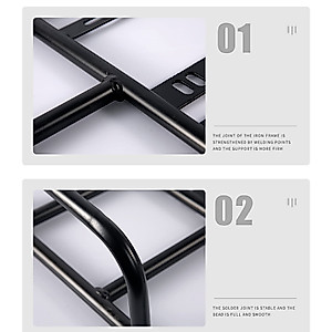 Food Delivery Box Rack Rear Grille,Electric Bicycle Delivery Box Rack Rear Grille 80kg Loading Seamless Steel Tube Universal for Motorcycle(Guardrail (inner diameter 45/35))