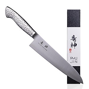 竜神 (RYUJIN) Professional Japanese chef knife Gyutou Knife 210mm [OMOTENASHI Selection 2023 Best Gold Award Winner] Made in Japan Tsubame Sanjo Stainless Steel Integrated Daishin Sangyo [Ryujin Knife]