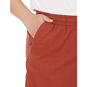 Amazon Essentials Women's 5" Inseam Drawstring Linen Blend Short (Available in Plus Size), Terracotta, 2X